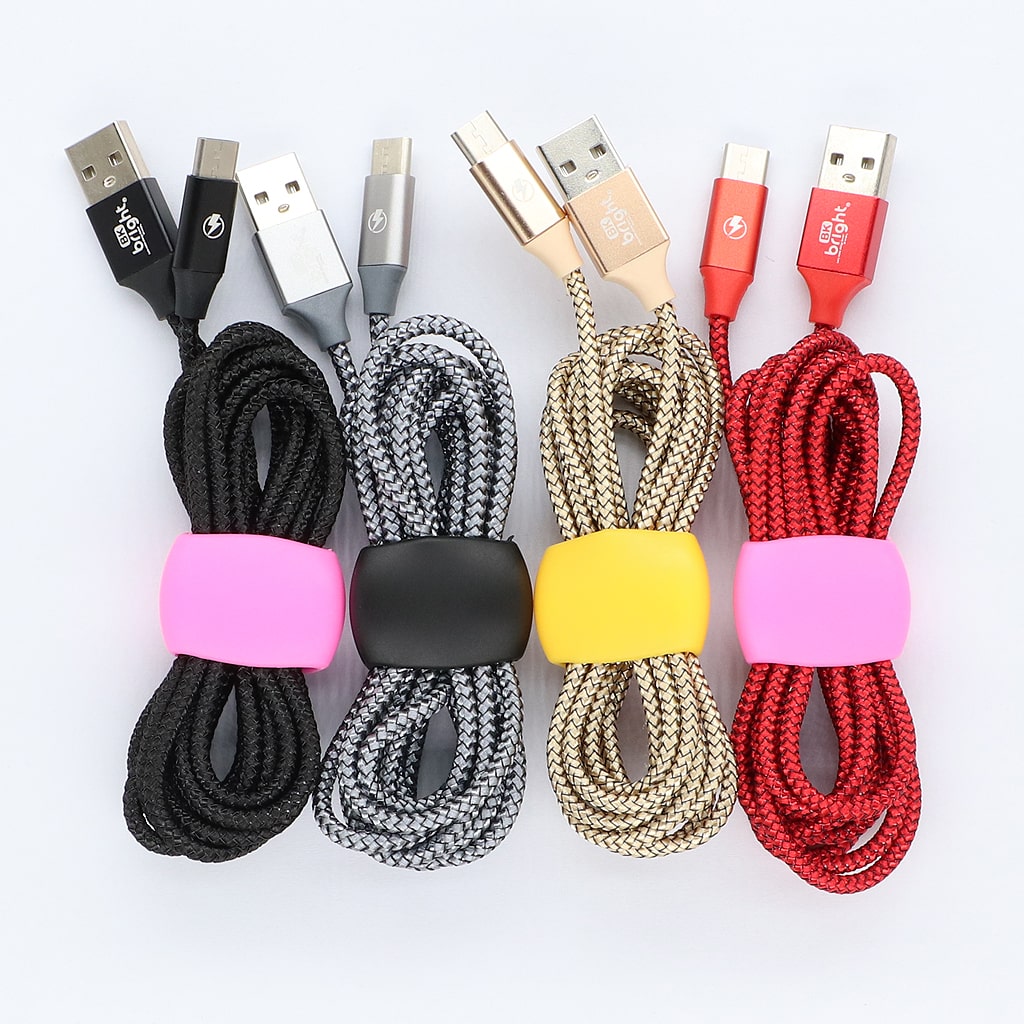 (USBC40) (2M) Strong Braided Fabric Sync/Charge Cable for Type-C Device ...