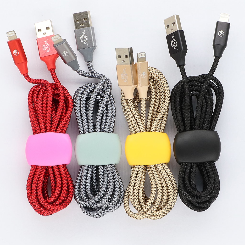 (USB5031) (2M) Strong Braided Fabric Sync/Charge Cable for Lightning ...